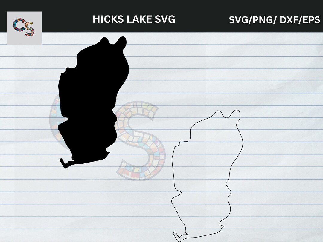 Hicks Lake Michigan Map SVG | Vector Graphic for Cricut, Glowforge - Etsy