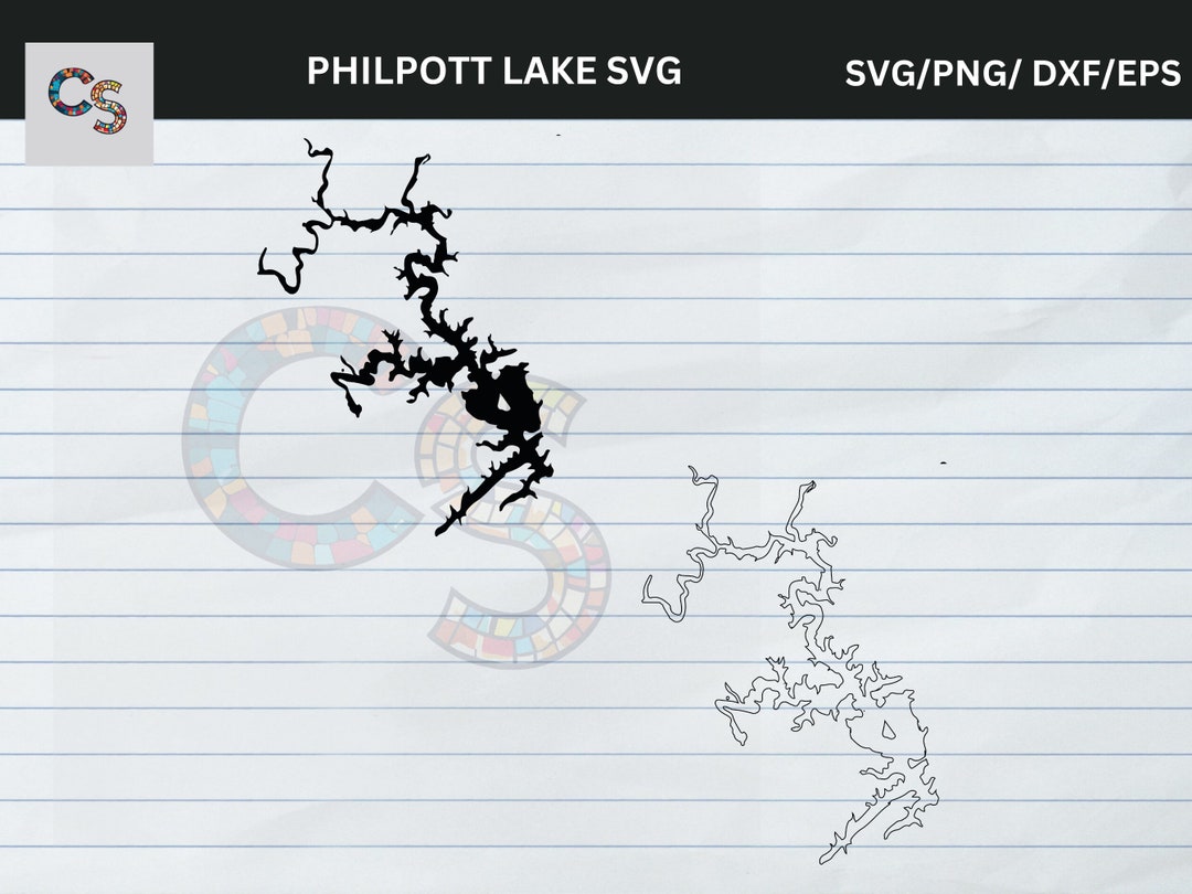 Philpott Lake Virginia Map SVG – Laser Cut File (digital Download ...