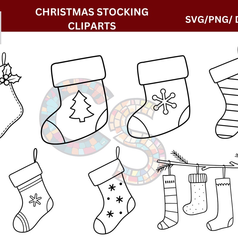 Stocking Svg - Etsy