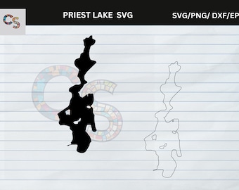Lake Sinclair SVG Digital File Set Georgia Map Shape for DIY, Laser ...