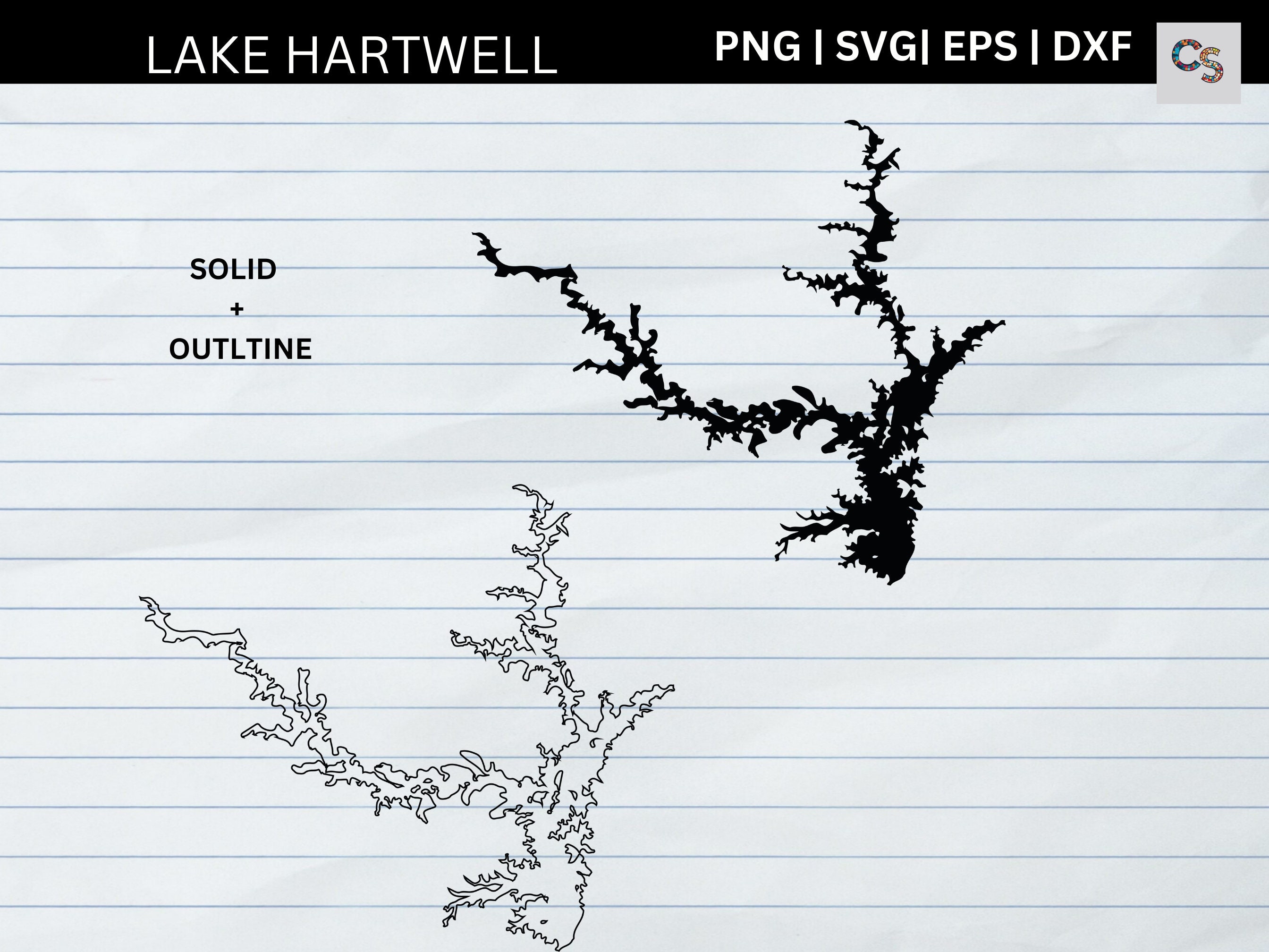 Lake Hartwell Map SVG - Georgia South Carolina Reservoir - Cut File - Etsy
