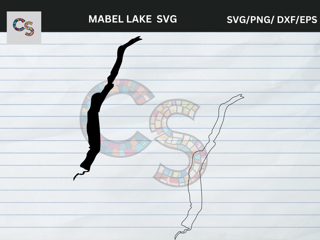 Mabel Lake SVG – Customizable Lake Silhouette Design (digital Download ...