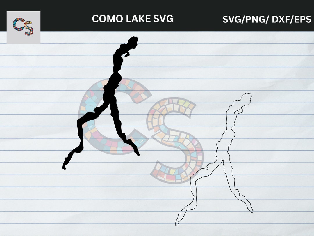 Lake Como SVG, Outline PNG, and Digital Print for Your Chic Lake Life ...