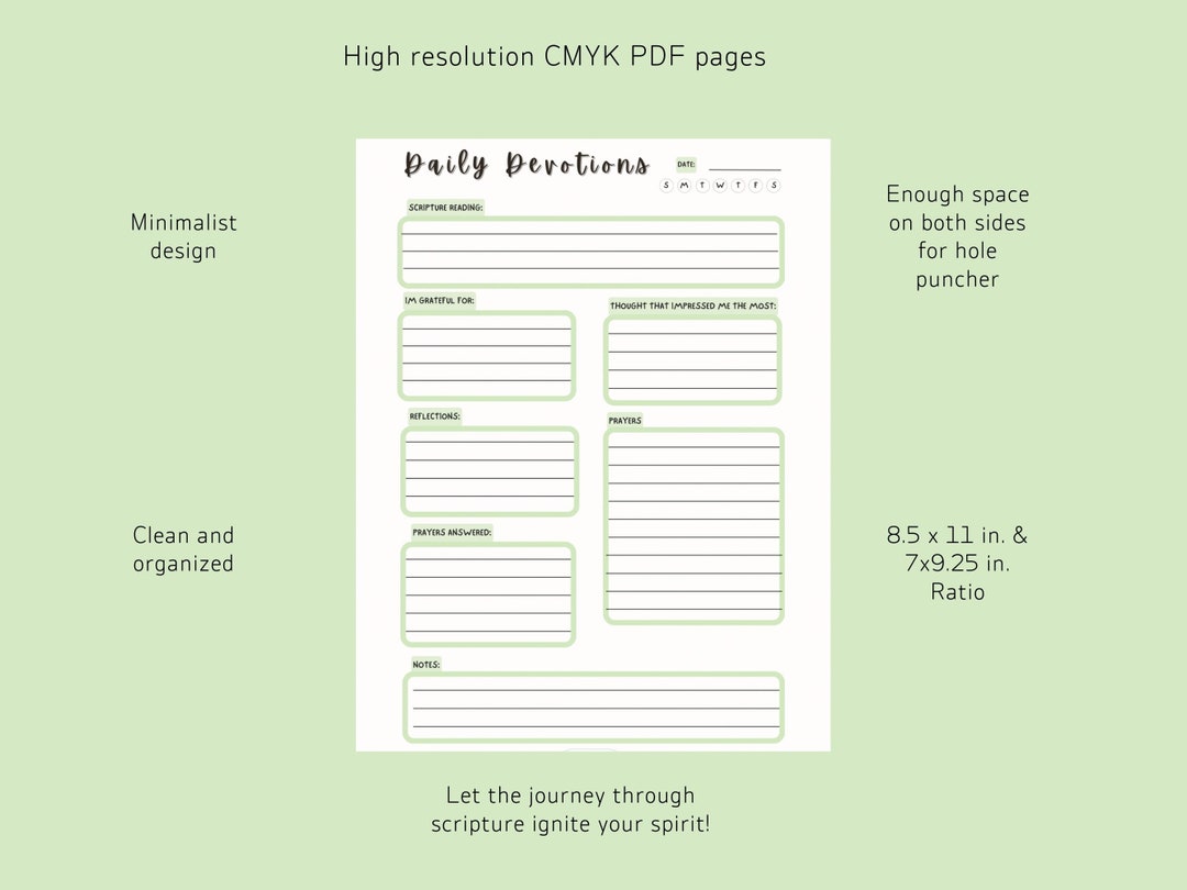 Printable Daily Devotions | Daily Devotional Planner | Christian ...