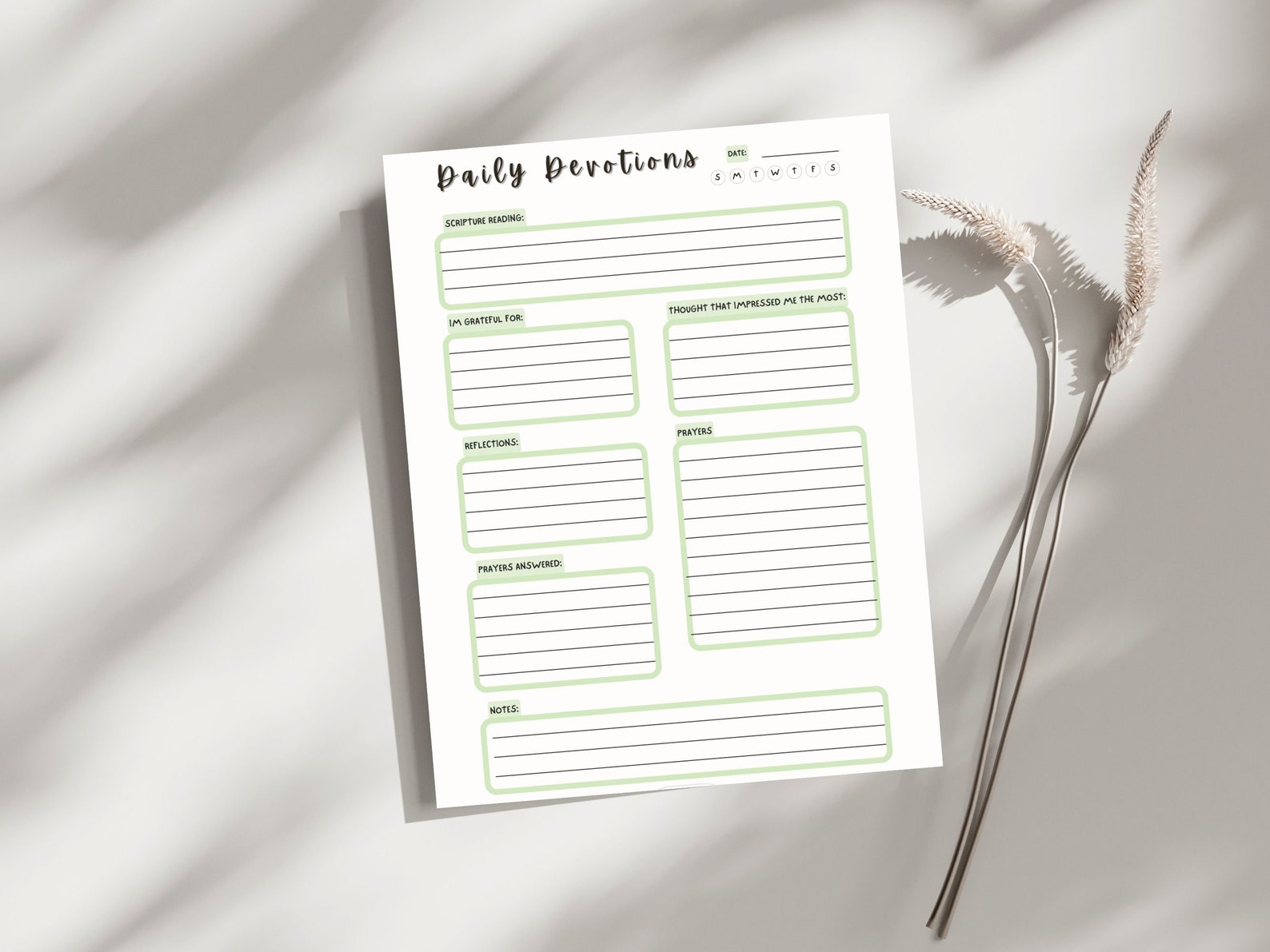 Printable Daily Devotions | Daily Devotional Planner | Christian ...