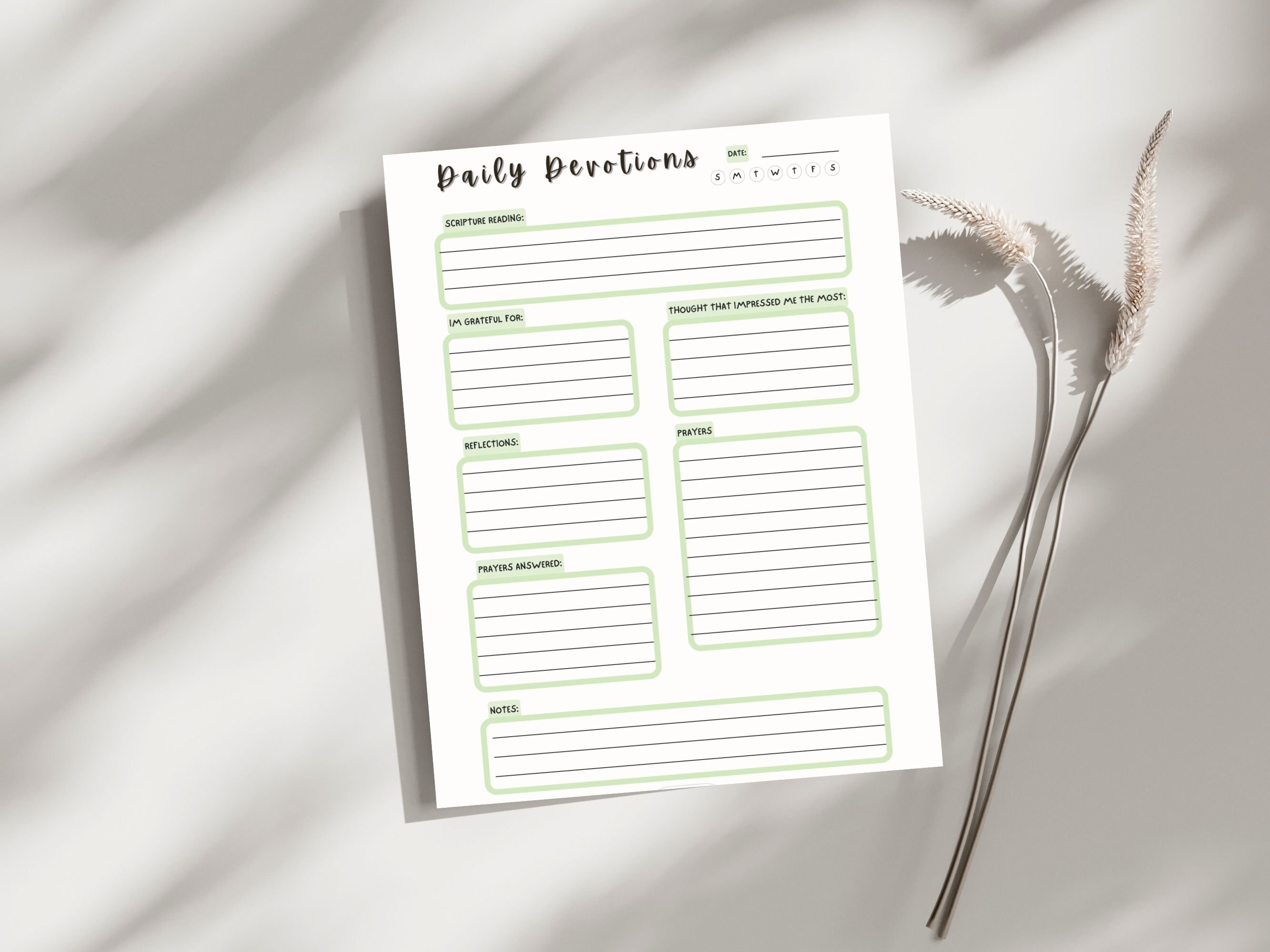 Printable Daily Devotions | Daily Devotional Planner | Christian ...