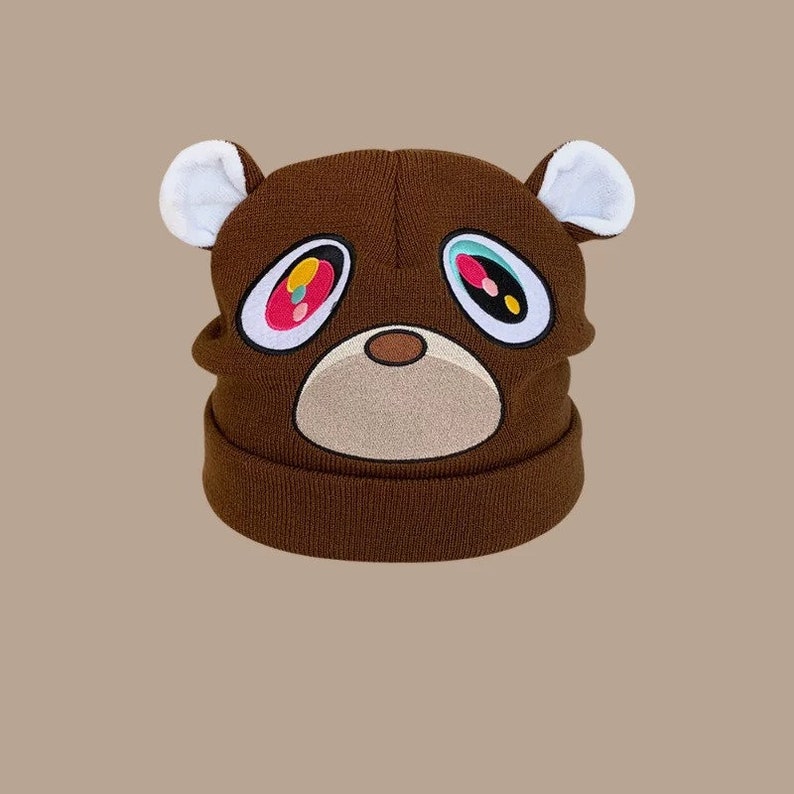 Kanye West 'graduation Bear' Knitted Beanie Hip Hop - Etsy Canada