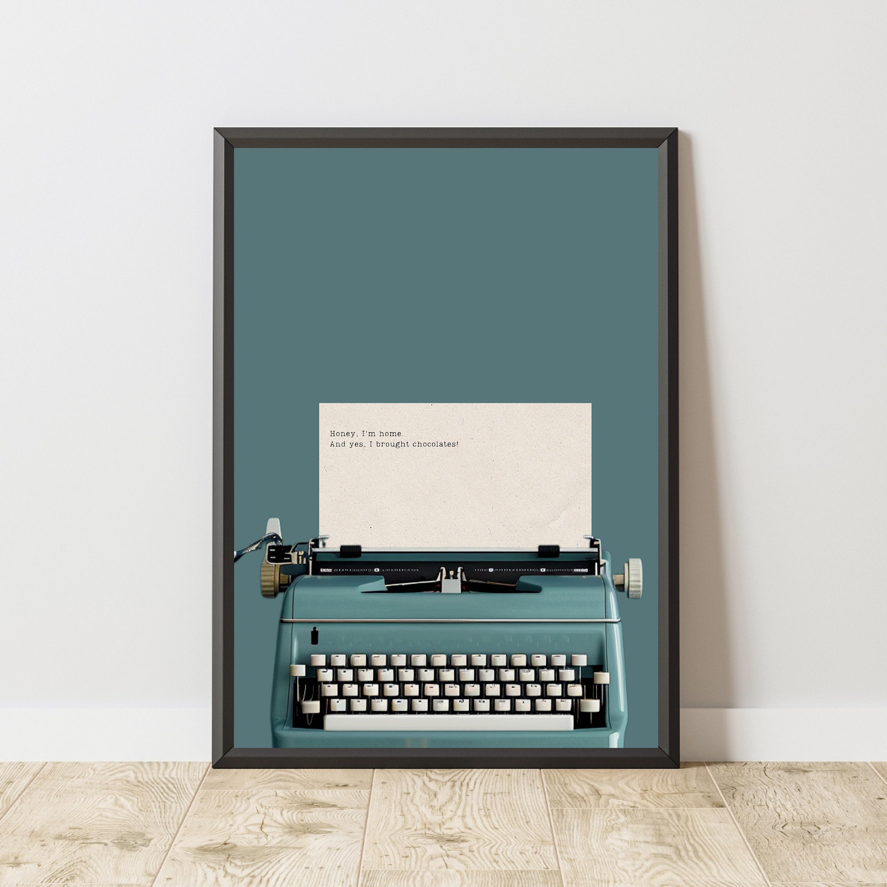 Modern Typewriter Print Typewriter Aesthetic Typography Art Typewriter ...