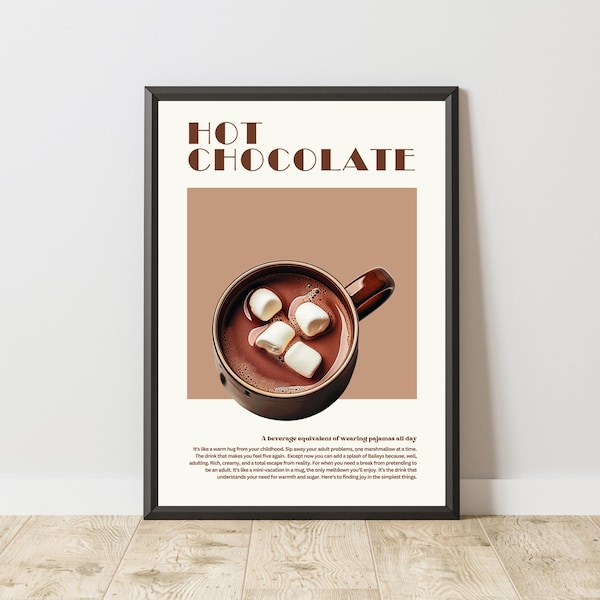 Hot Chocolate Poster - Etsy