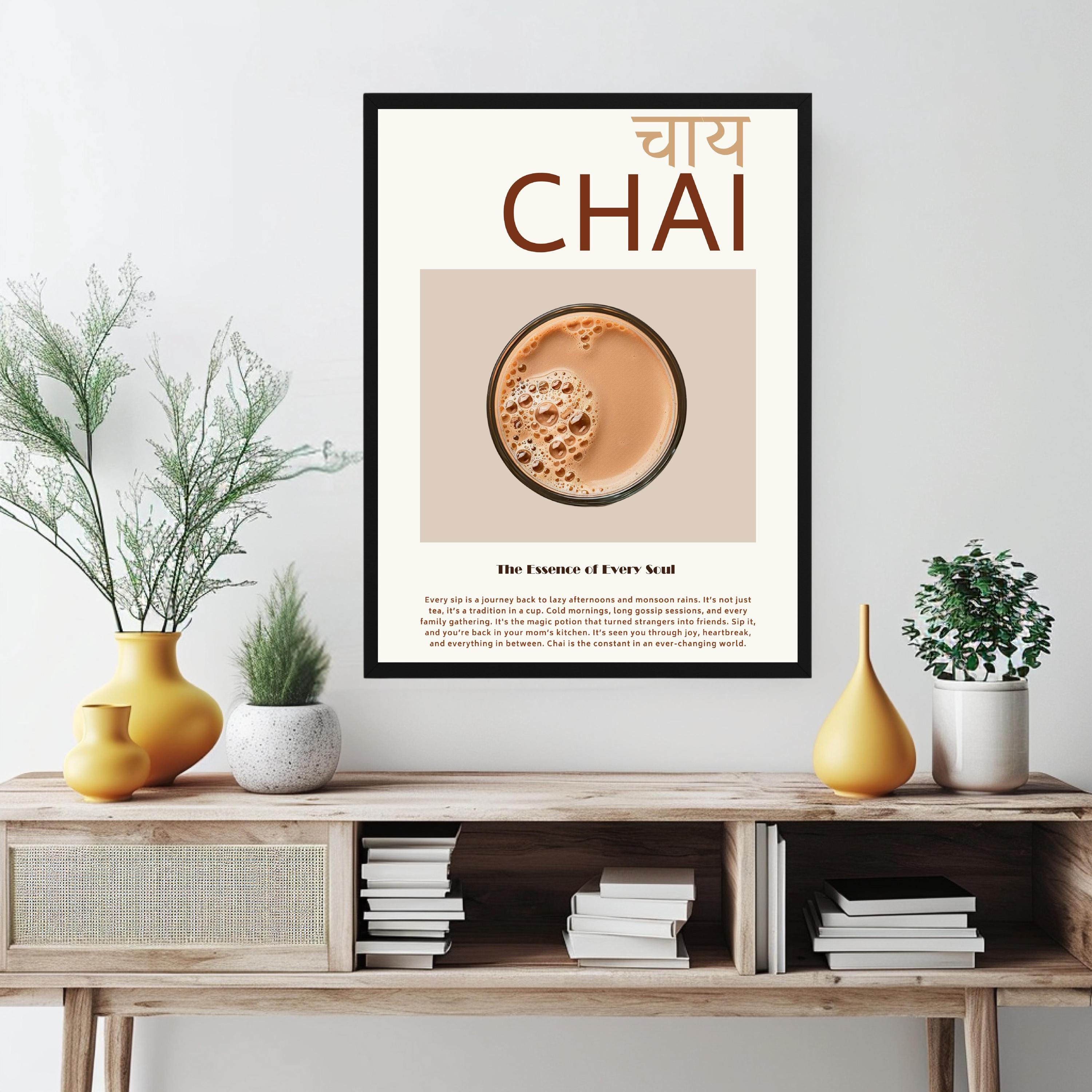 Chai Print Indian Modern Wall Art Desi Art Minimalist Print Home Wall ...