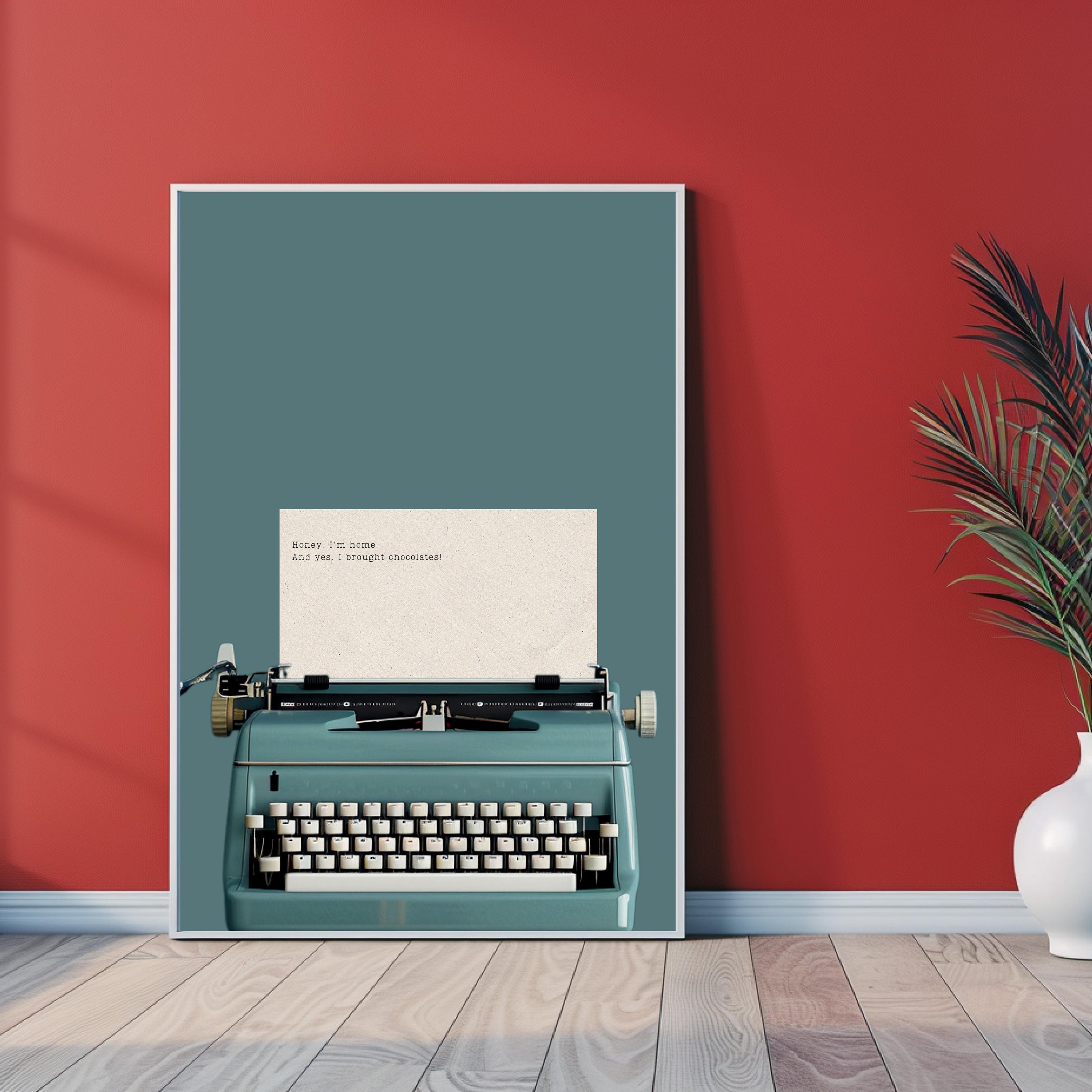 Modern Typewriter Print Typewriter Aesthetic Typography Art Typewriter ...