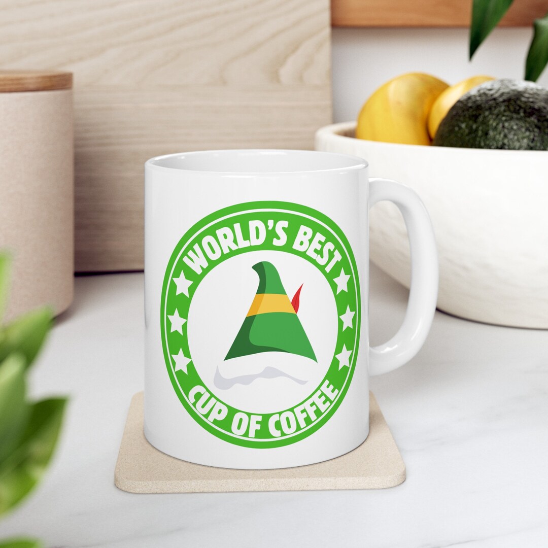World's Best Cup of Coffee - Elf Movie Inspired Mug With Elf Hat - Etsy
