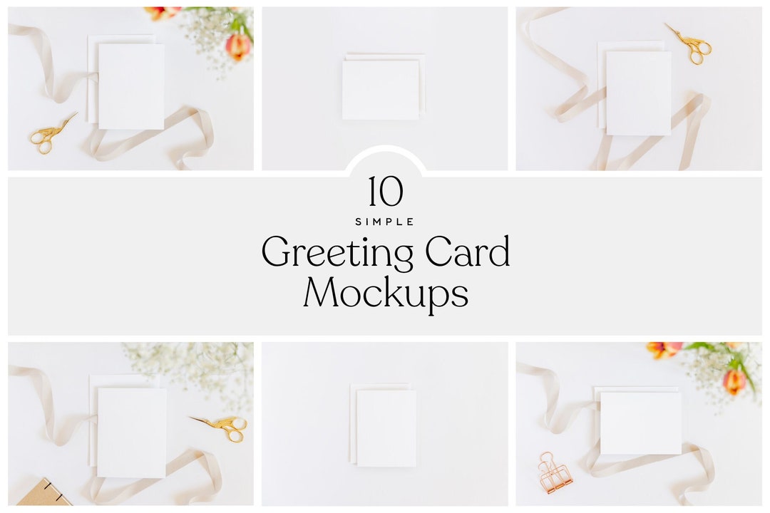 10 Greeting Card Mockups - Etsy
