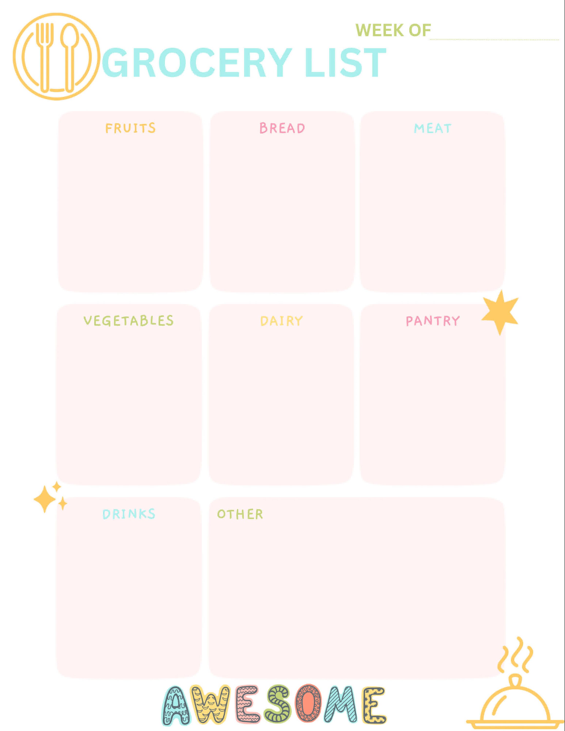 MEAL PLANNER PRINTABLE, Weekly Menu Planner, Weekly Diet Planner, Meal ...