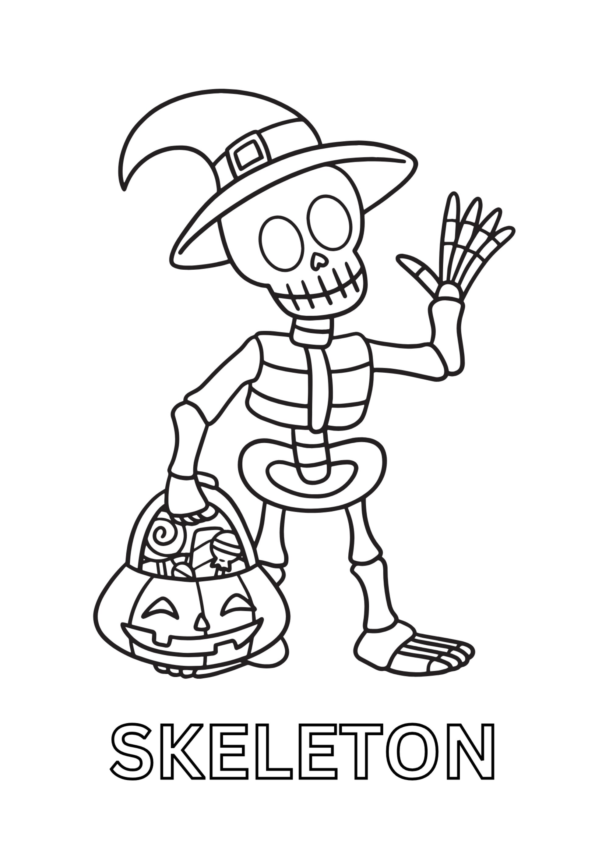 Halloween Coloring Pages, Kids Halloween Coloring Sheets, Halloween ...