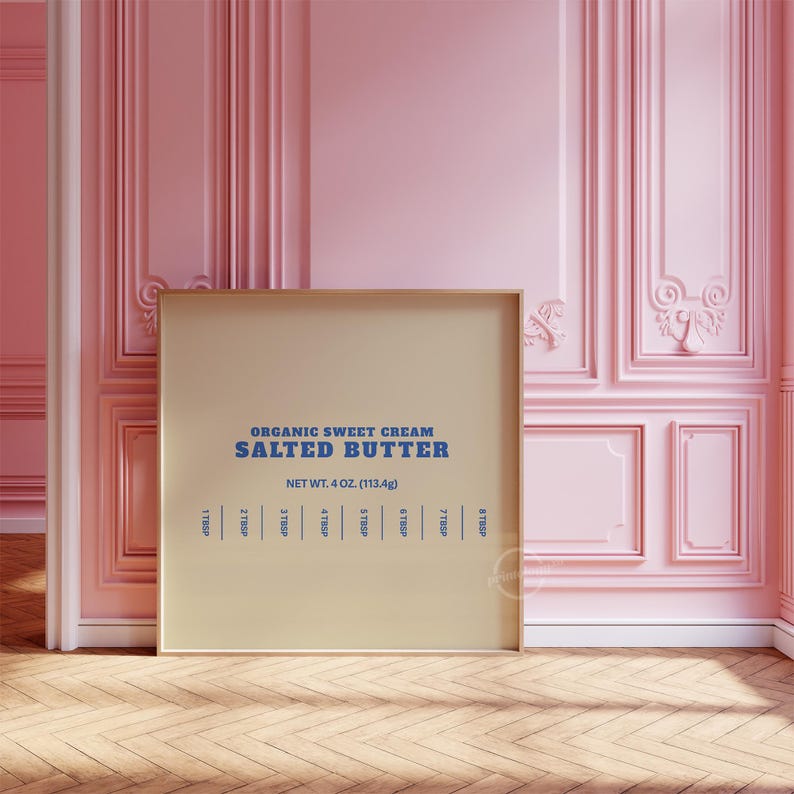 Butter Art Print Wall Art Printable Download Wall Decor Print Digital ...