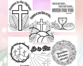Digital Download - Religious Coloring Page - Good Friday - Holy Week - Etsy