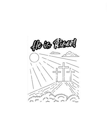 Digital Download - Religious Coloring Page - Easter - He is Risen - Etsy