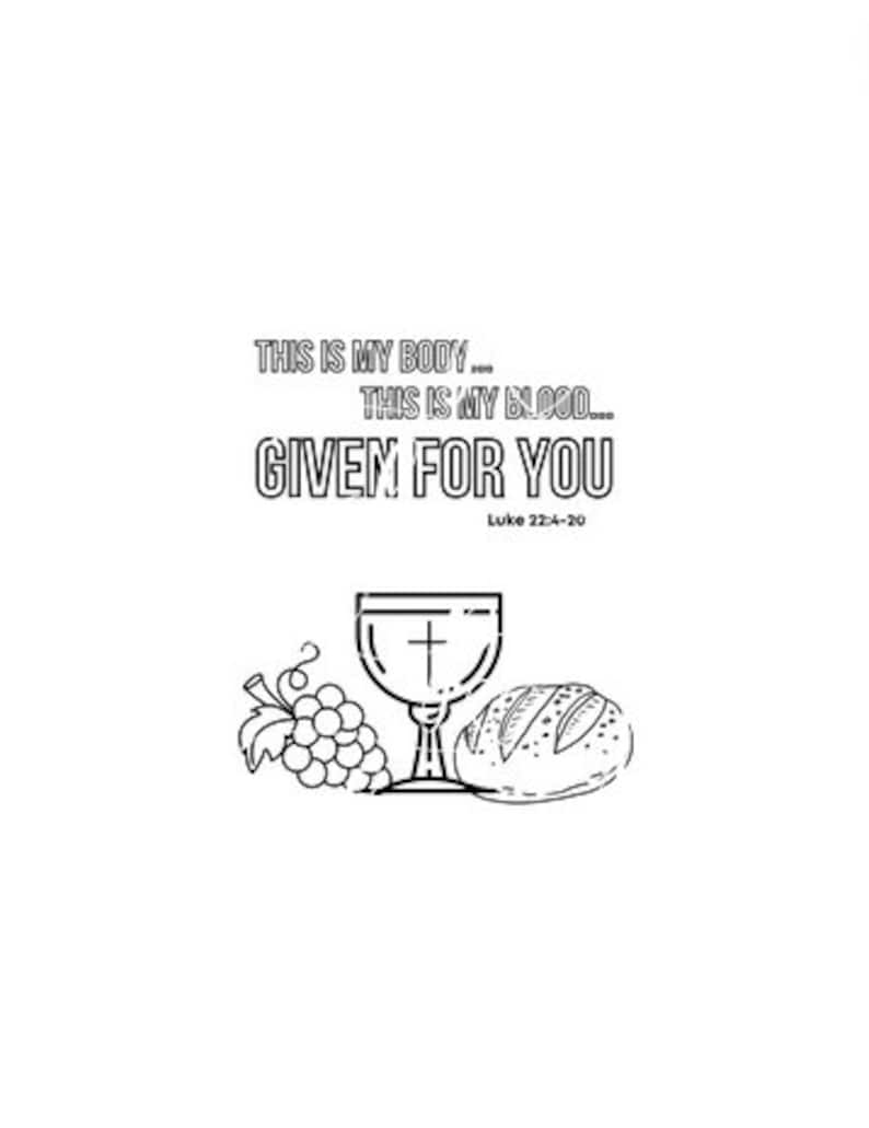 Digital Download - Religious Coloring Page - Holy Week - Maundy ...