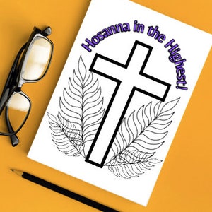 Digital Download - Religious Coloring Page - Palm Sunday - Holy Week - Etsy