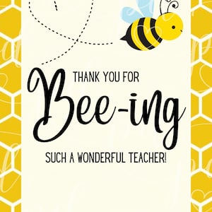 Bee Themed Teacher Appreciation Gift Tags - Etsy
