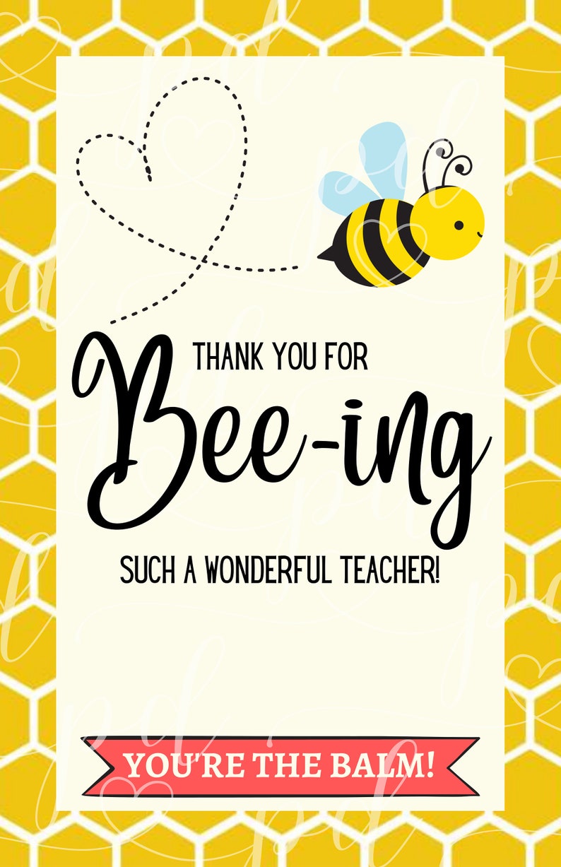 Bee Themed Teacher Appreciation Gift Tags - Etsy