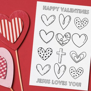 Digital Download - Religious Valentines Day Coloring Page - Etsy