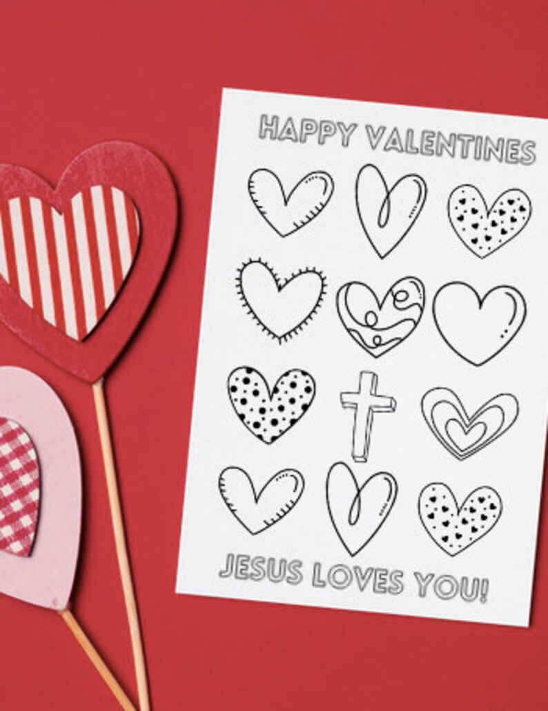 Digital Download - Religious Valentines Day Coloring Page - Etsy