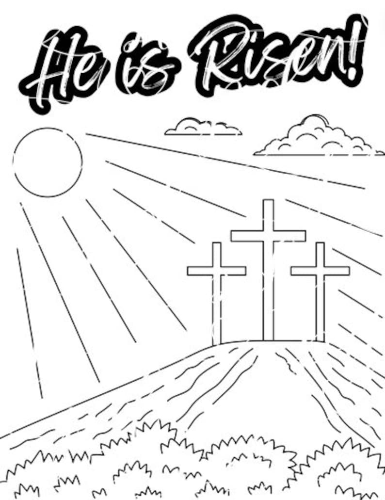 Digital Download - Religious Coloring Page Set - Holy Week Coloring Set ...