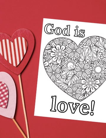 Digital Download - Religious Coloring Page - God is Love - Etsy