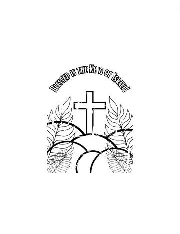 Digital Download Religious Coloring Page Holy Week Palm Sunday/easter ...