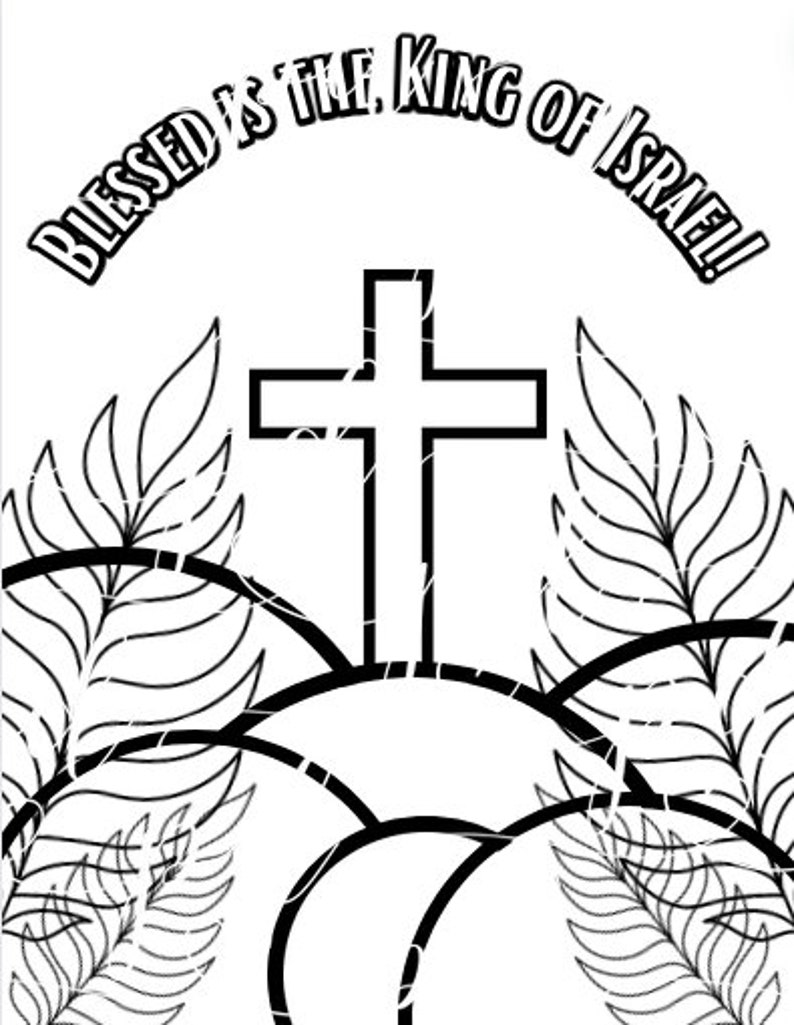 Digital Download - Religious Coloring Page Set - Holy Week Coloring Set ...