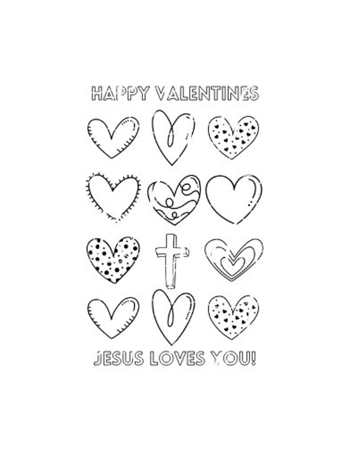 Digital Download - Religious Valentines Day Coloring Page - Etsy