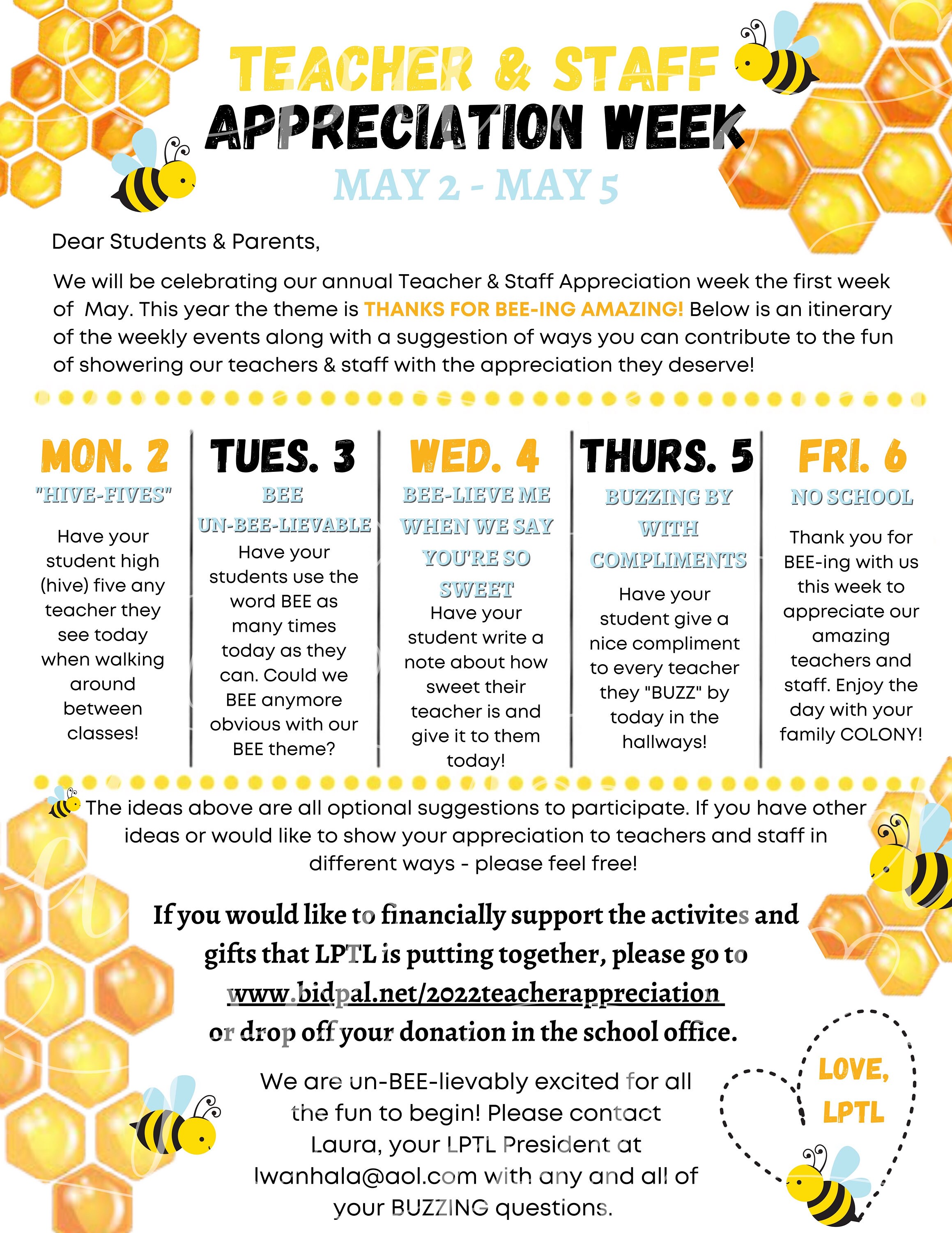 Bee Themed Teacher Appreciation Week Kit Forms and Gift Tags - Etsy