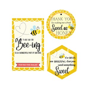 Bee Themed Teacher Appreciation Gift Tags - Etsy