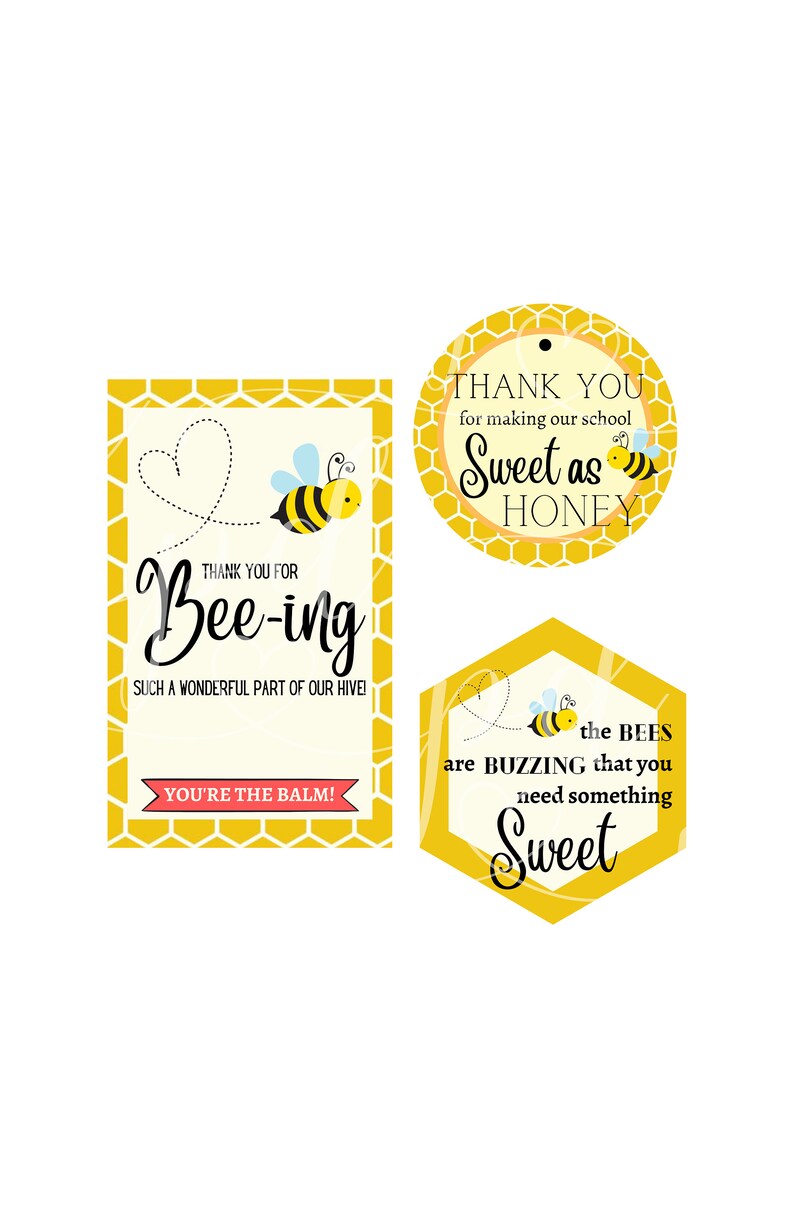 Bee Themed Teacher Appreciation Gift Tags - Etsy