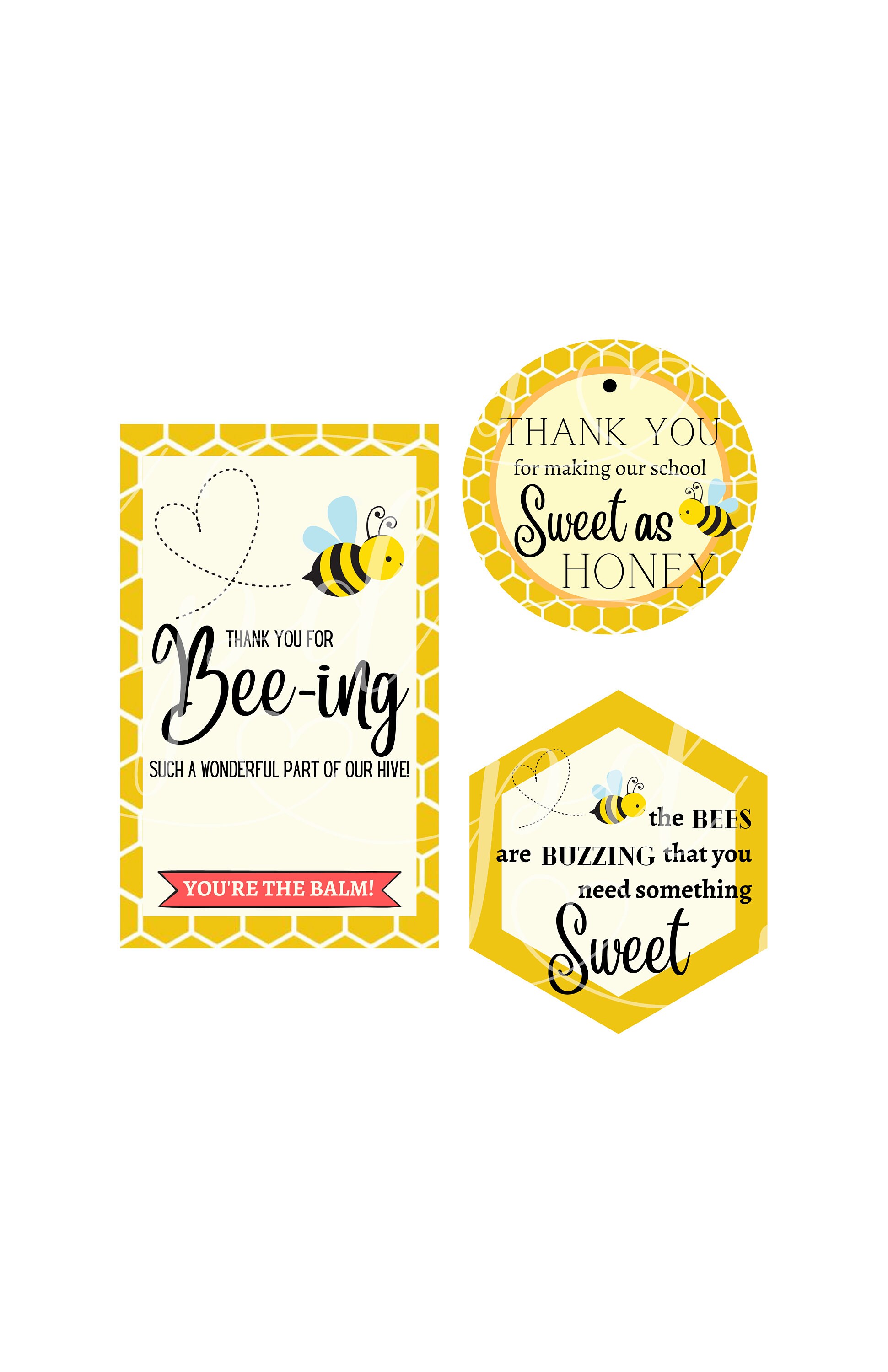 Bee Themed Teacher Appreciation Gift Tags - Etsy