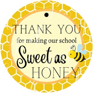 Bee Themed Teacher Appreciation Gift Tags - Etsy