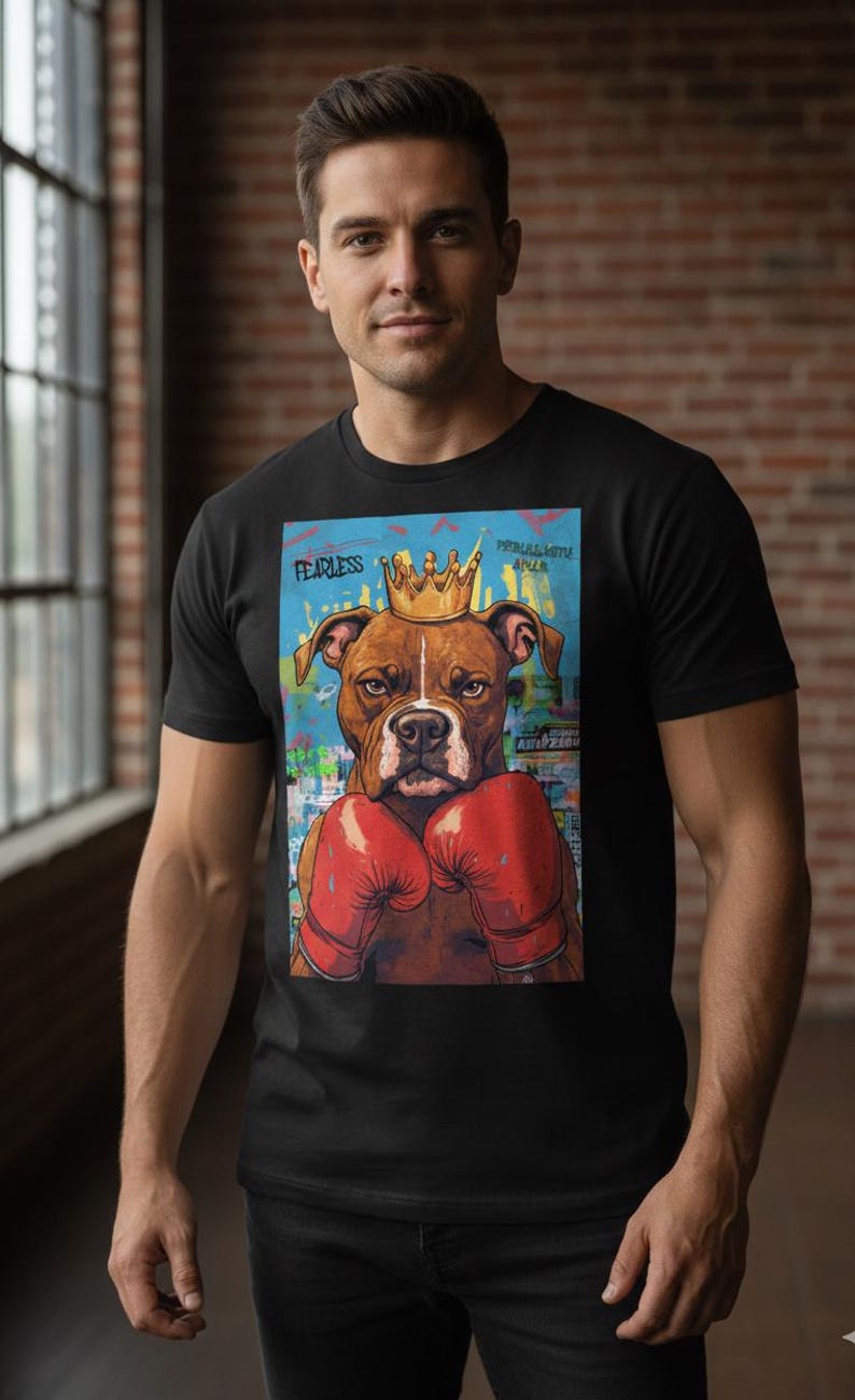 Pitbull Boxer Crown Digital Print Instant Download | Pop Art Dog Street ...