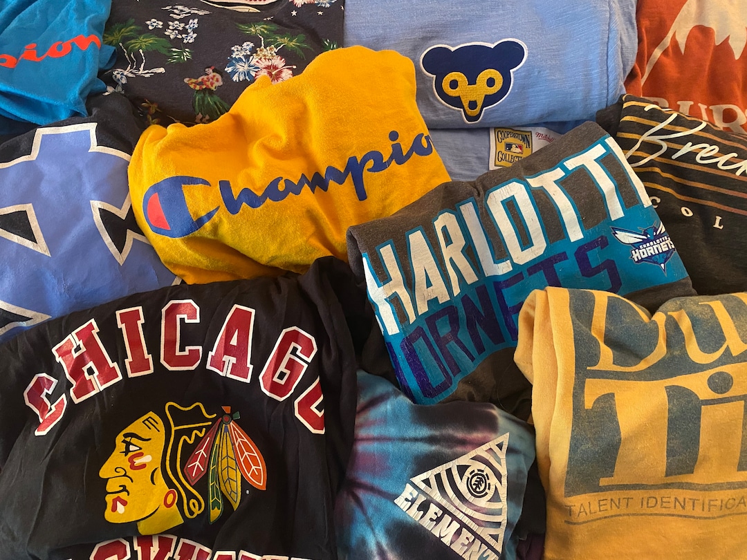 5 Pack Mystery Retro/vintage Graphic Surprise T-shirts. Each Blind Bag ...