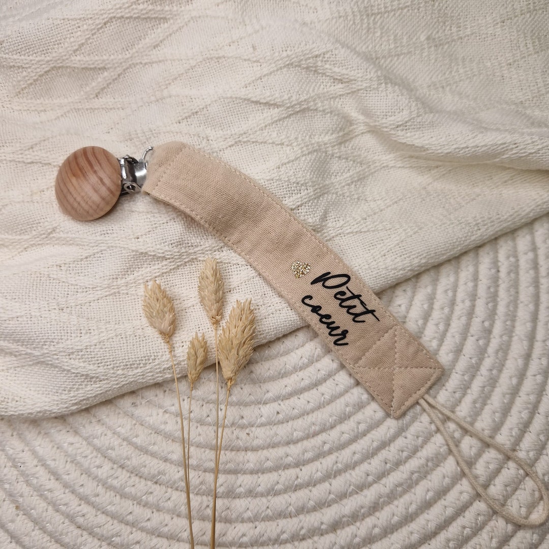 Personalized Fabric Pacifier Clip Pacifier Clip Birth Gift Customizable ...