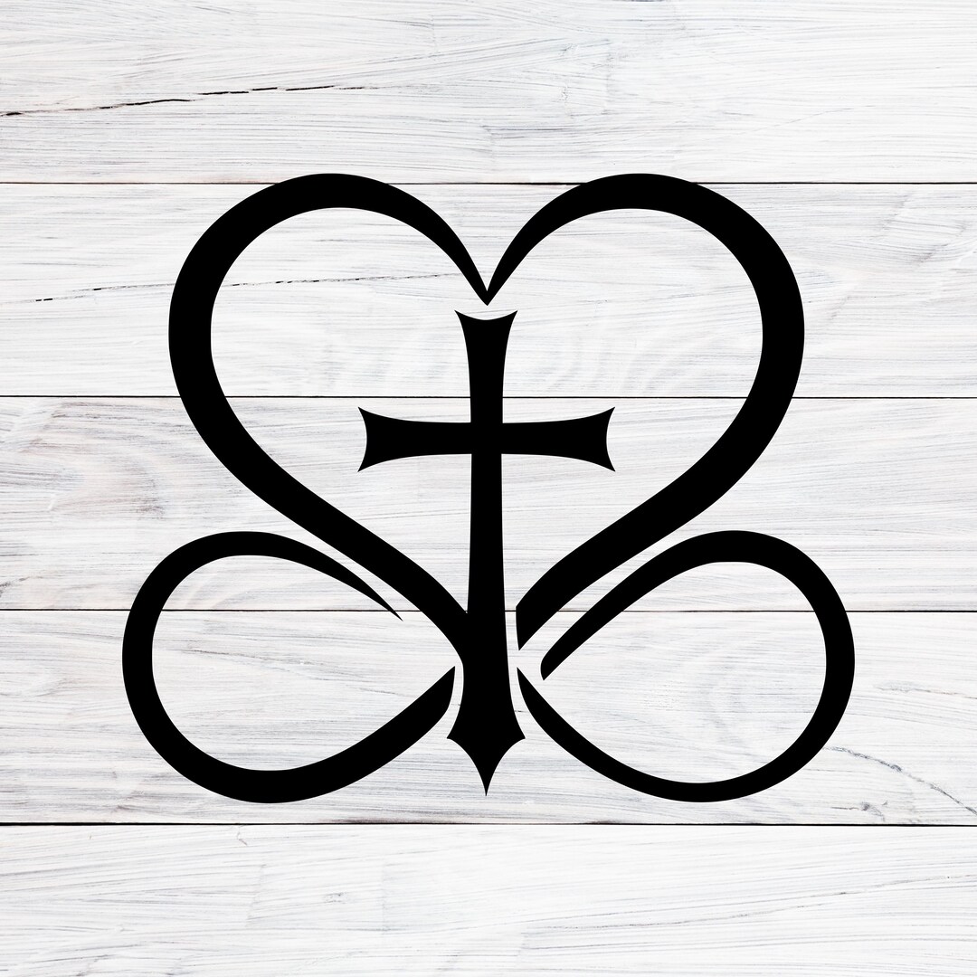 Christian Cross With Heart and Infinity Symbol Svg, Png, Jpg, Wedding ...