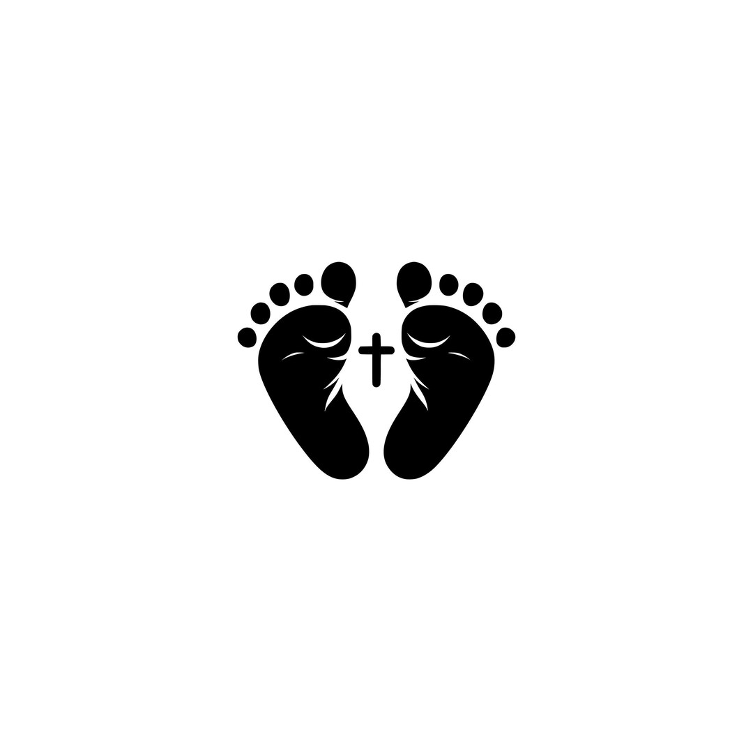 Baby Footprints With Cross Design for Baptism Invitations, Keepsakes ...