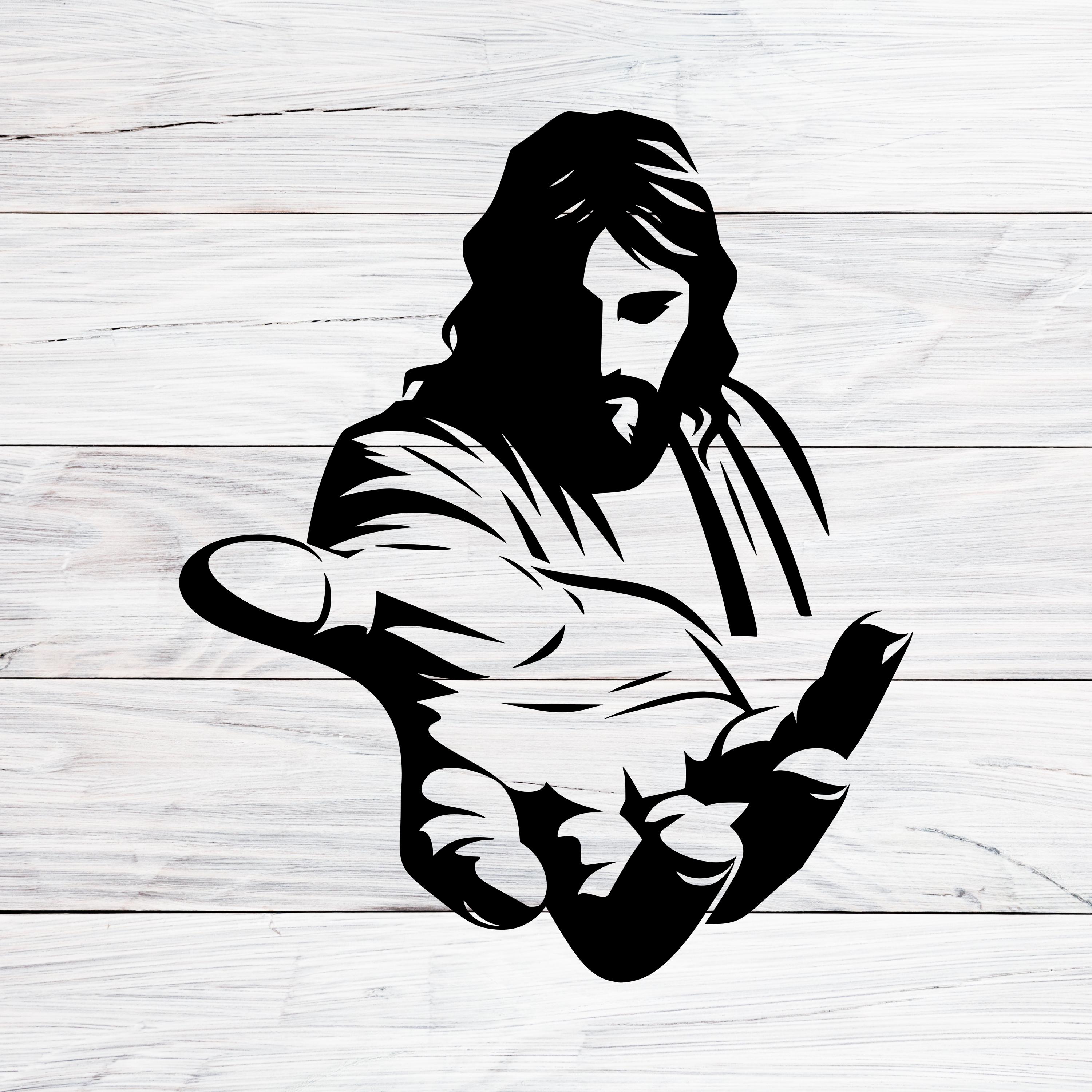 Jesus Christ Extending Hand Svg, Png, Jpg, Christian Design Digital ...