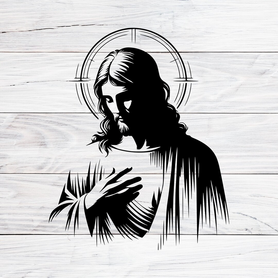 Jesus Christ Design, Divine Halo, Christian Symbol of Compassion ...