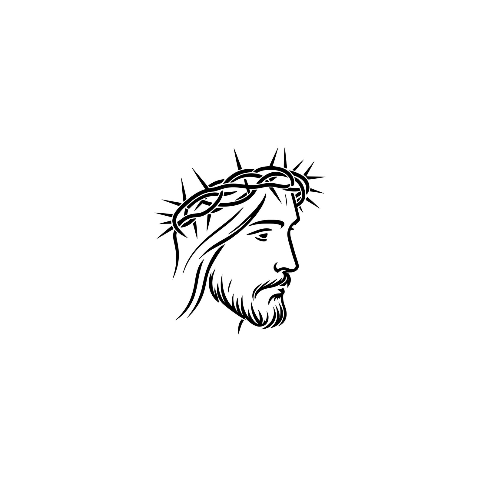 Crown of Thorns Outline, Symbol of Jesus’ Sacrifice and Redemption ...