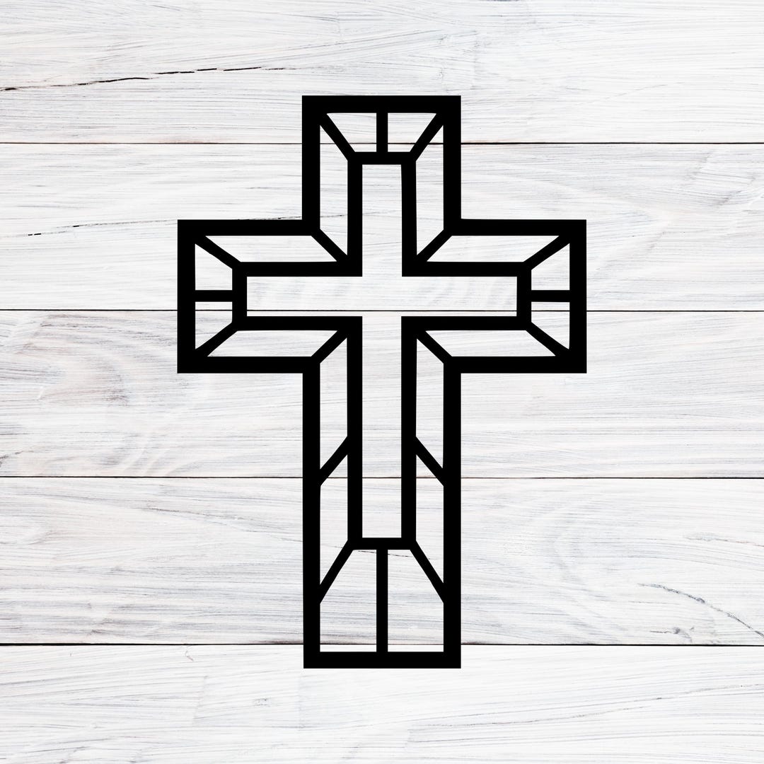 Geometric Cross Svg, Christian Glass Cross Svg, Cross Svg, Cross for ...