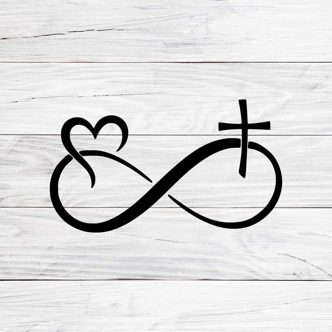 Infinity Heart Cross SVG PNG JPG, Christian Clipart, Faith Love Digital ...