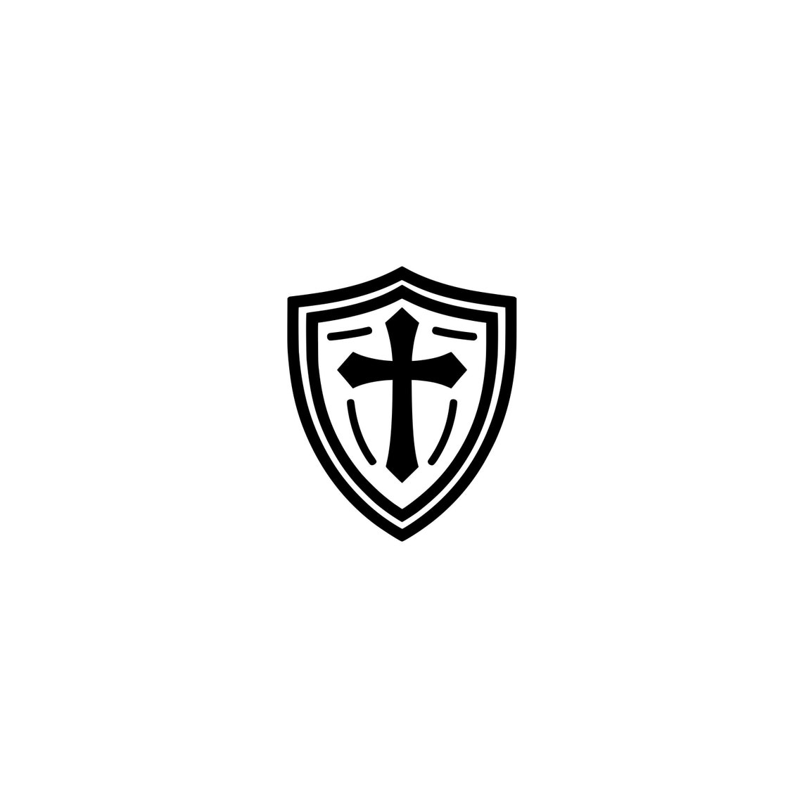 Christian Shield With Cross Svg, Faith and Protection Design Symbol Svg ...