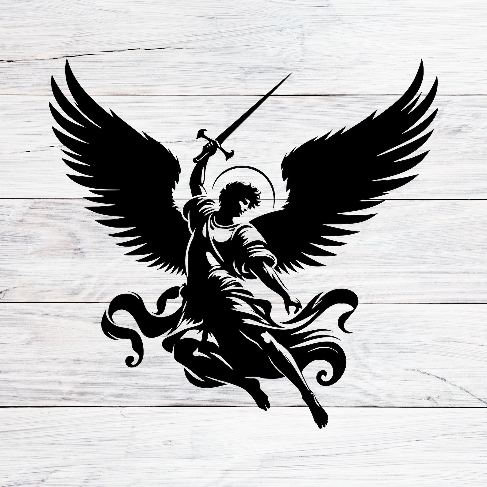 Archangel St. Michael Svg, Png, Dxf, Christian Protector Design, Angel ...